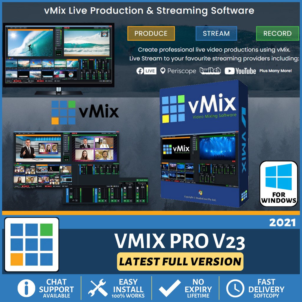 vMix Pro 2021 v23 | Full Version | Windows Software 100% Works | Shopee ...