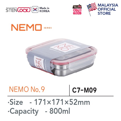 STENLOCK Korea Nemo Series - Stainless Steel 304 Airtight Food Container | Shopee Malaysia