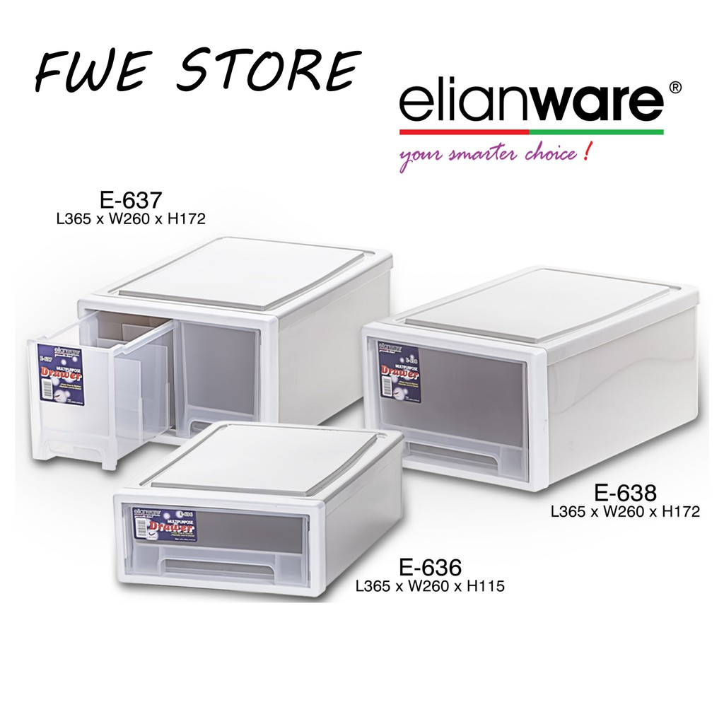 Elianware Plastic Drawer Storage Box / Stack Box / Stackable Box ...