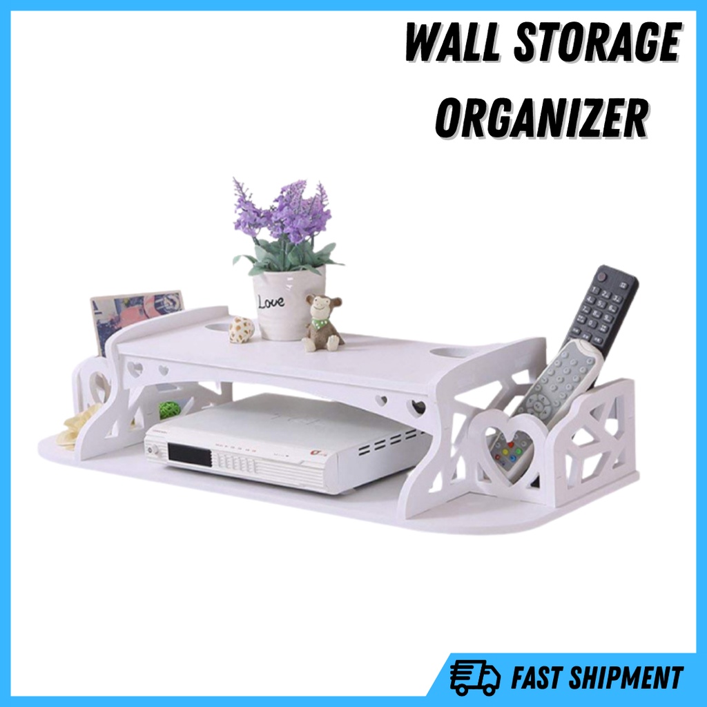 Wall Storage Organizer WPC Zakka Living Room Bedroom For TV DVD Player ...