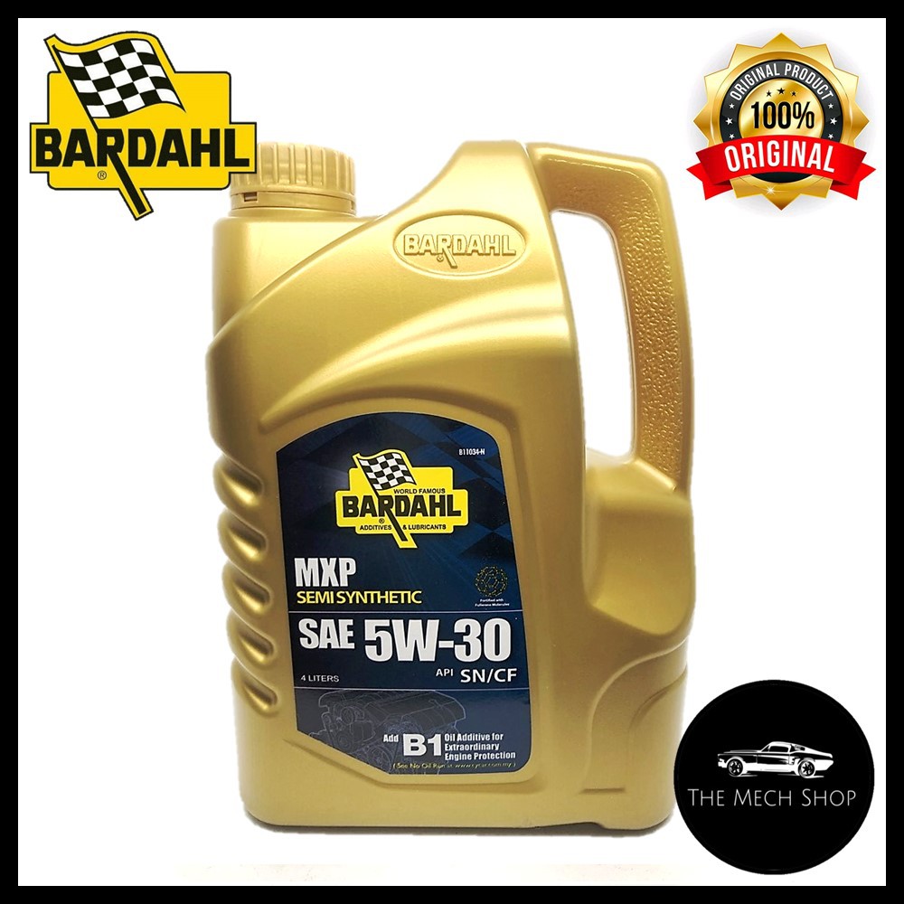 Bardahl MXP SAE 5W-30 Semi Synthetic 5w30 Engine Oil 4L | Shopee Malaysia