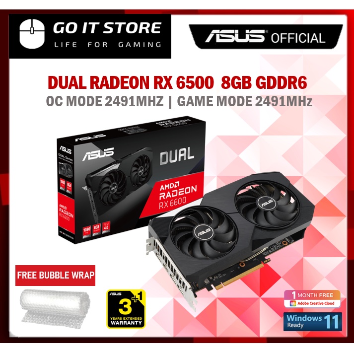 Asus Dual Radeon RX 6600 8GB GDDR6 Graphic Card RX6600 | Shopee Malaysia