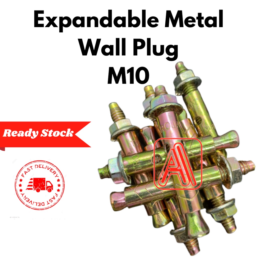 SYW M10 Sleeve Anchor Expansion Bolt Iron M10 Wall Plug/ 5/16'' x 2 3/4 ...