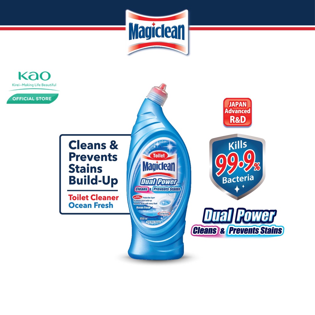 MAGICLEAN Ocean Fresh Toilet Dual Power Clean + Prevention (650ml ...