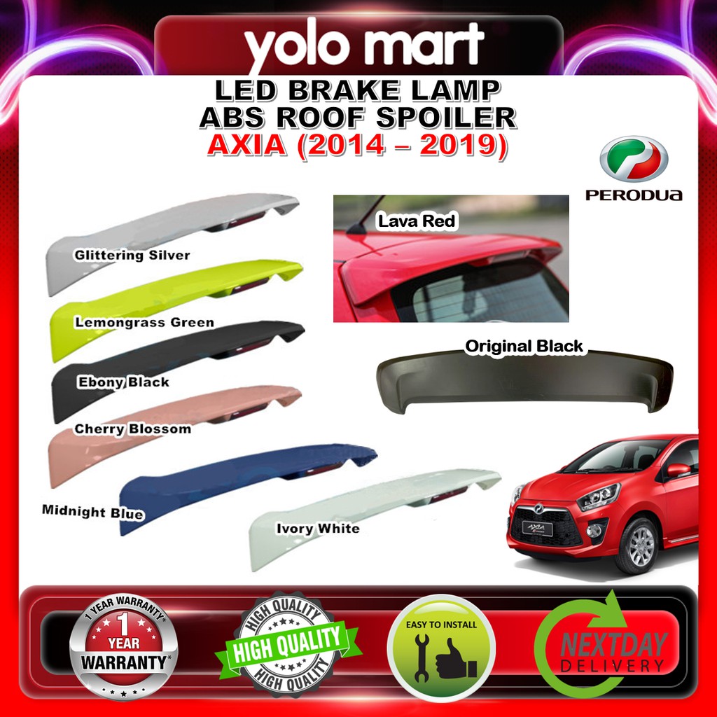 Perodua AXIA G / AXIA SE / ADV 】Roof Spoiler - ABS Rear Boot Roof ...