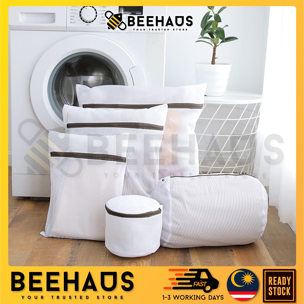 BEEHAUS Laundry Bag Mesh Wash Bag Washing Machine Bag Clothes Underwear ...