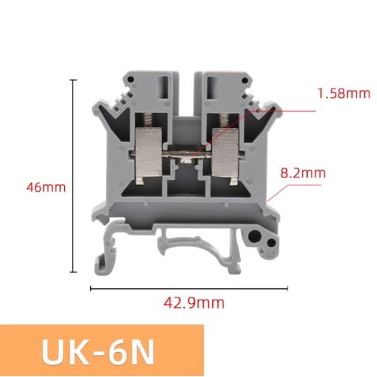 Power Distribution DIN Rail Universal Terminal Blocks Screw Panel Mount ...