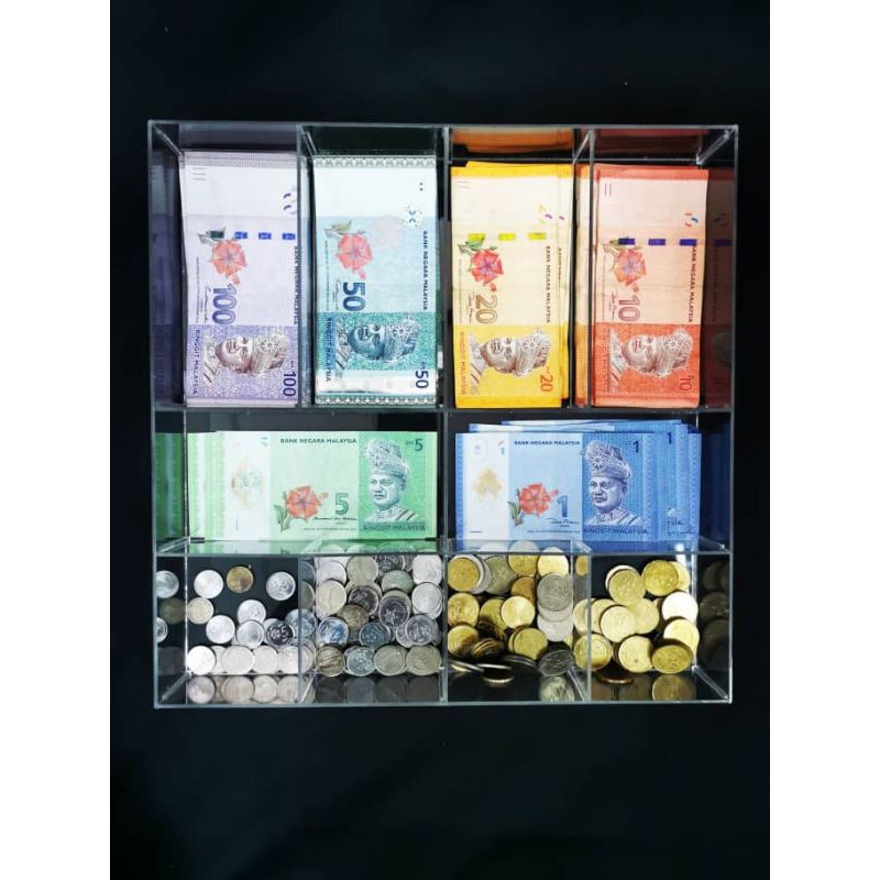 Money Note and Coin Acrylic Desk Drawer Organizer | Shopee Malaysia