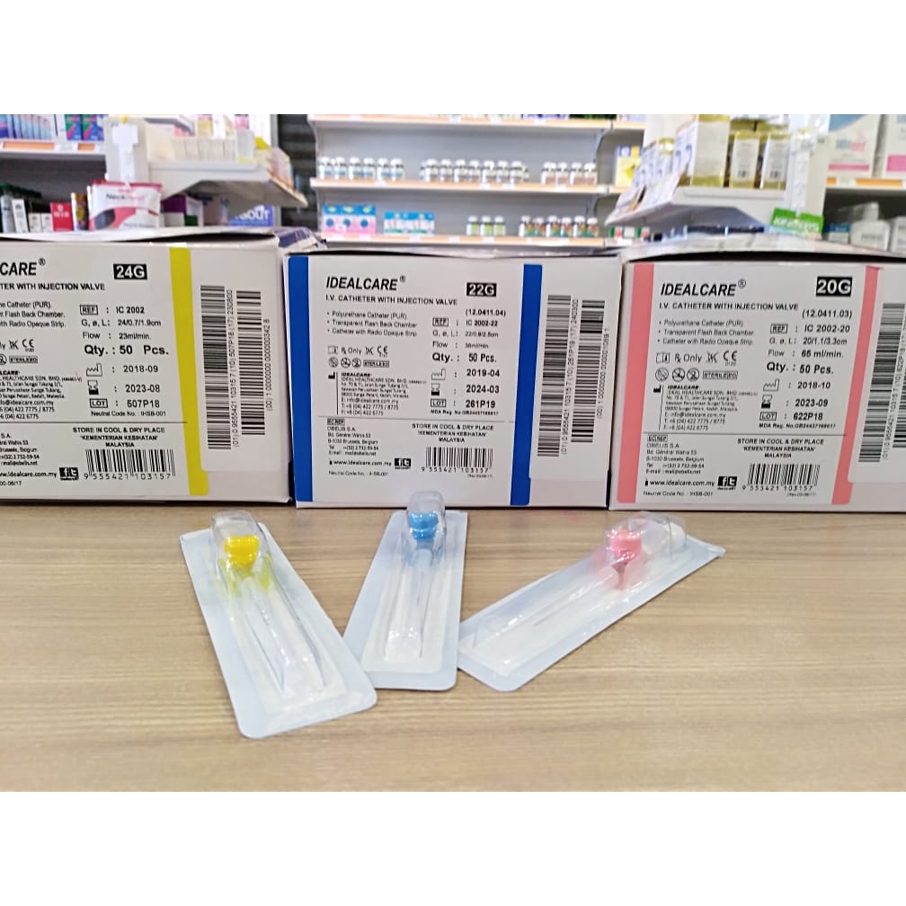 Idealcare Branula 22G/ 20G/ 24G | Shopee Malaysia