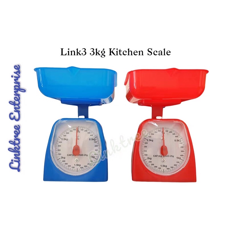 Link3 Kitchen Or Baking Weight Scale Machine 3kg (Random Colour Given ...