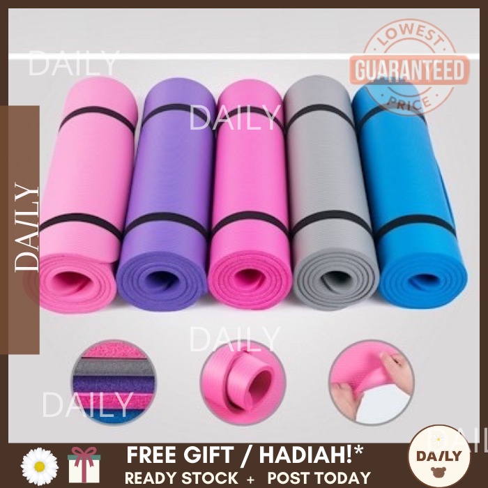 🐻DAILY🐻 Excellent Slip Resistant Resilience Fitness NBR Yoga Mat Extra ...
