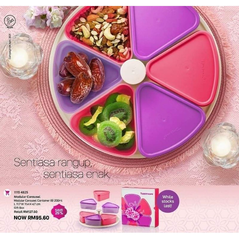 Tupperware Modular Carousel with Gift Box / Modular Carousel Container ...