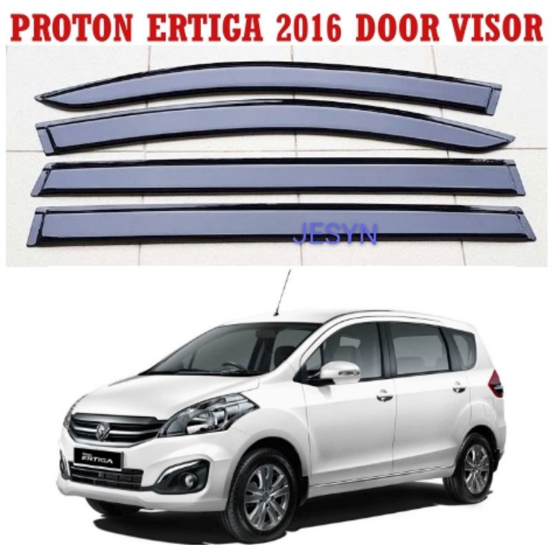 PROTON ERTIGA 2016Y - ABOVE (SMALL 3" / MEDIUM 4") DOOR VISOR | Shopee ...