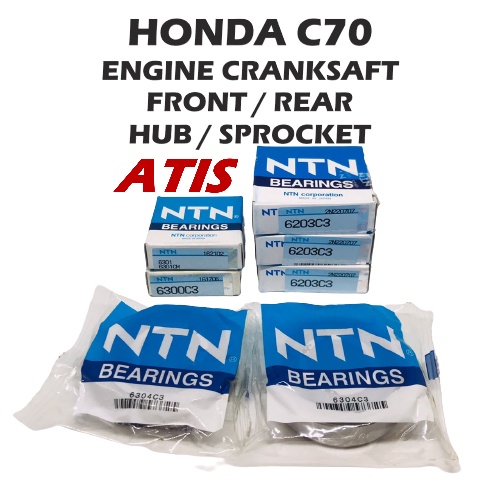NTN HONDA C70 ( 7pcs/Set ) Engine Crankshaft / Front Hub / Rear Hub ...
