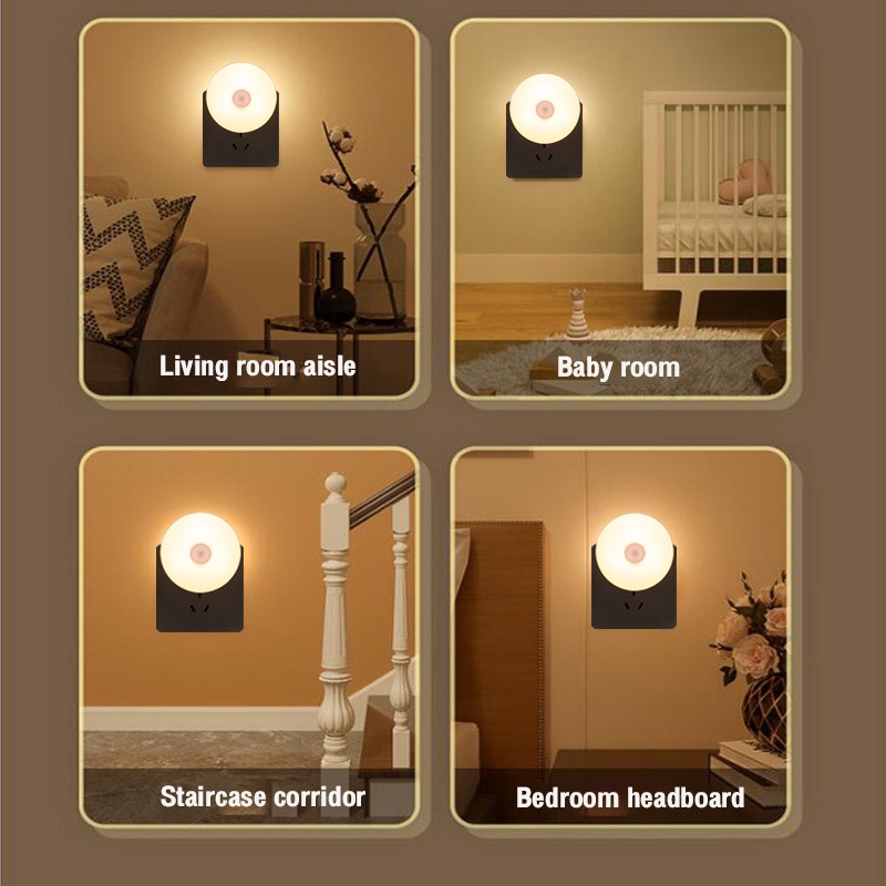 Licer LED Night Light Switch Control Home Wall Plug-in Night Lamp Kids ...