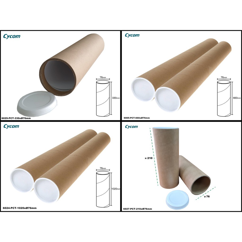 Kraft Paper Tube Roll Poster Tube Storage Cylinder Container Cardboard ...