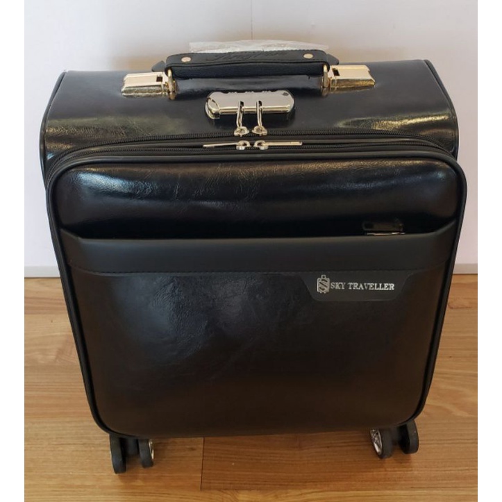 Cabin Bag Black Leather For Pilot & Cabin Crew Branded Bag | Shopee ...