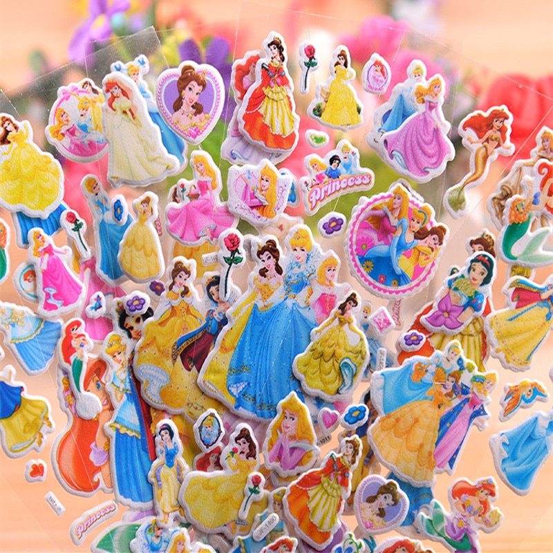5pcs/set sticker Princess Frozen little pony Mickey Pixar Car Sofia ...