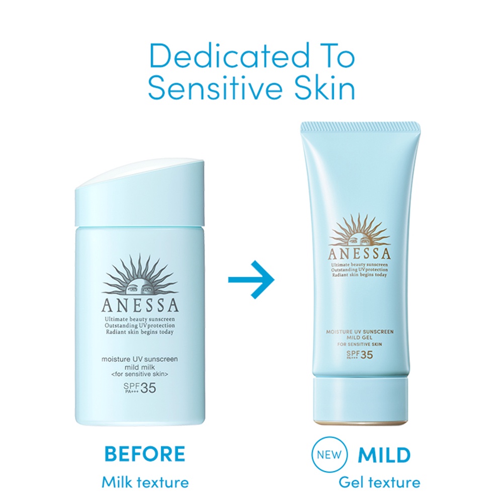Anessa Perfect UV Sunscreen Skincare Mild Gel - SPF 35 Sun Protection ...