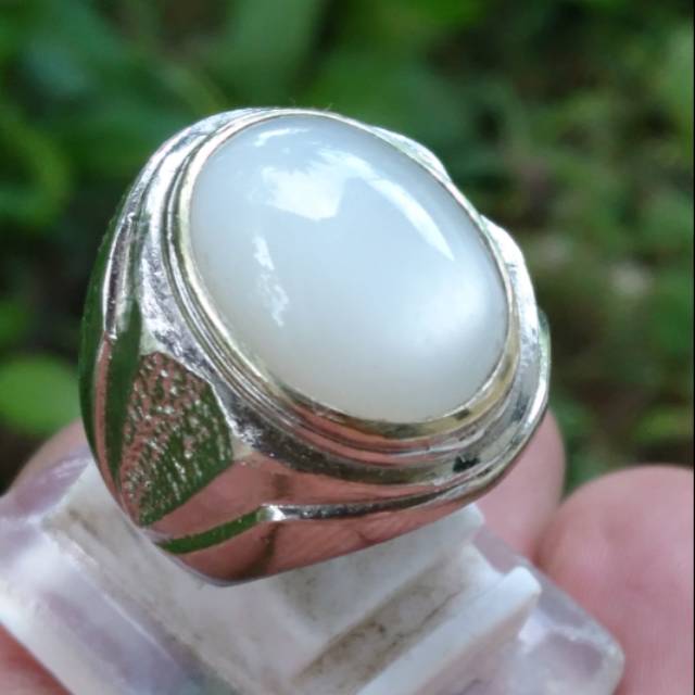 Rice Water Valve Moon Stone Ring (NATURAL WHITE MOONSTONE) | Shopee ...