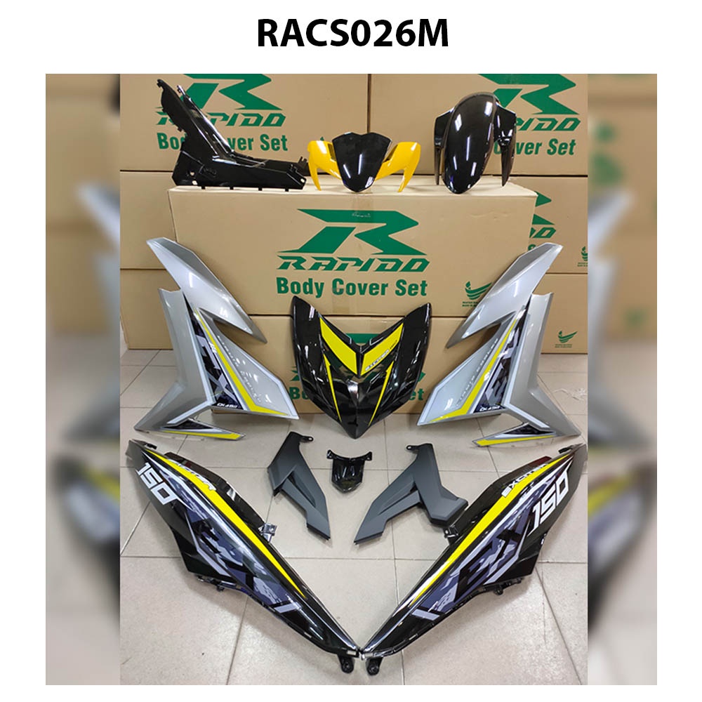 RAPIDO COVER SET Y15ZR V1/V2 EXCITER RC150-32 YELLOW (STICKER TANAM/AIRBRUSH) | Shopee Malaysia