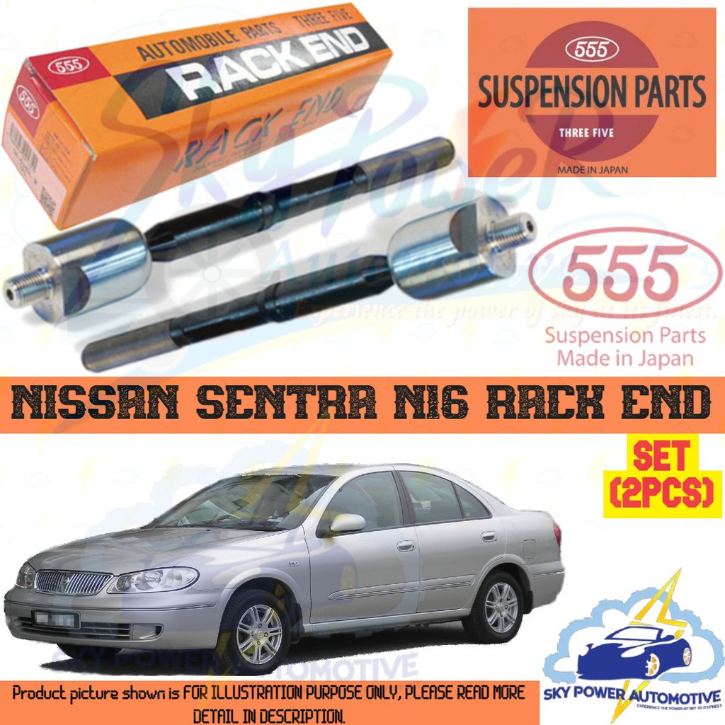 NISSAN SENTRA N16 555 JAPAN BRAND STEERING RACK END (SET 2PCS) | Shopee ...