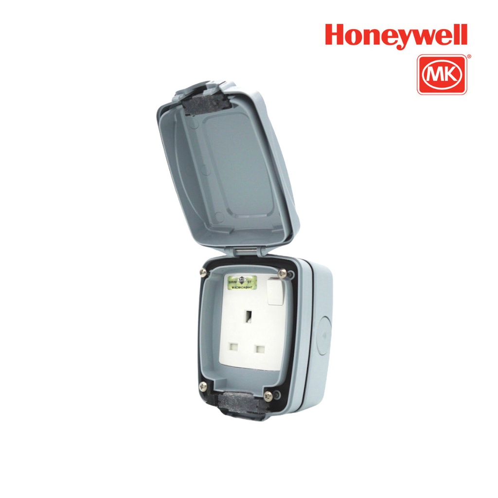 MK 86486 1 Gang 13A Outdoor Weatherproof IP66 Switch Socket Outlet ...