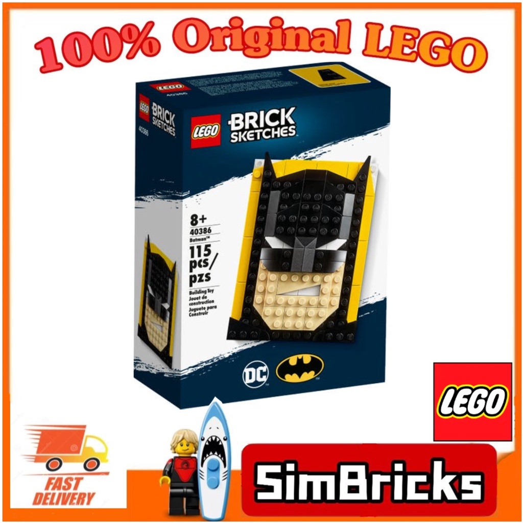 (SimBricks) LEGO 40386 Brick Sketches Batman | Shopee Malaysia