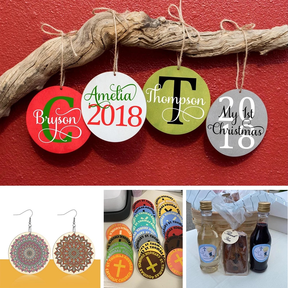 🔥【Ready stock】🔥 50pcs Round Pack Wooden 2cm 3cm 4cm 5cm Circles Natural ...