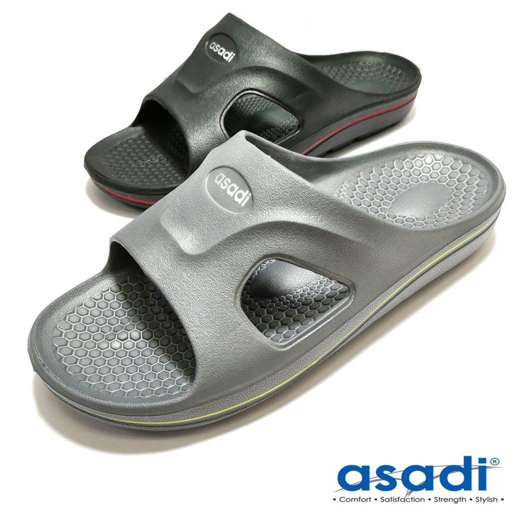 ASADI men waterproof light weight antislip rubber slipper|selipar getah ...
