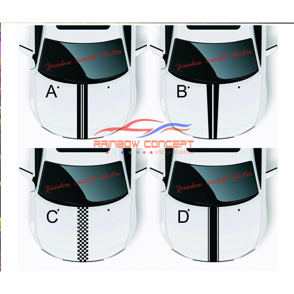 Car Hood STICKER STICKER 4 Types Of Car Stickers All Can | Shopee Malaysia