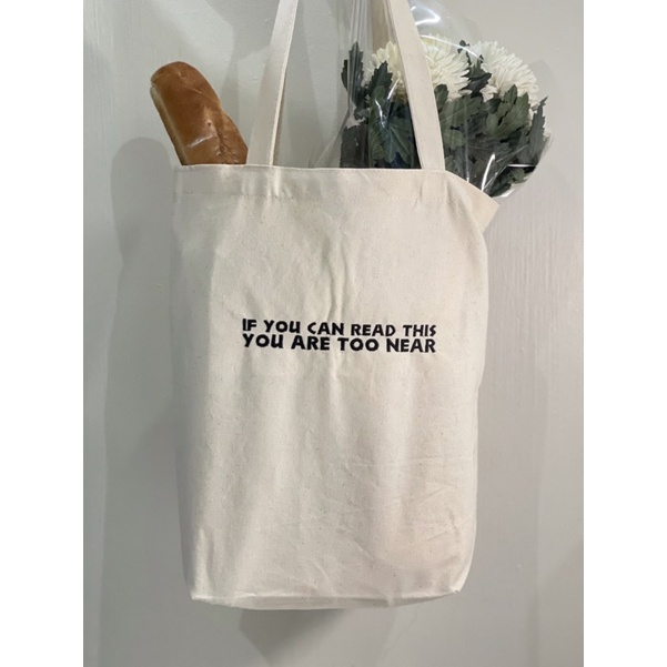 Embroidered Tote Bag - Social Distancing & Introvert Collection ...