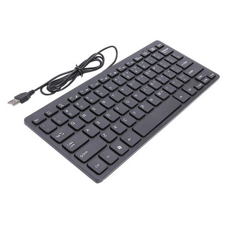 K1000 Ultra Thin Slim English Waterproof USB MINI Keyboard for Windows ...