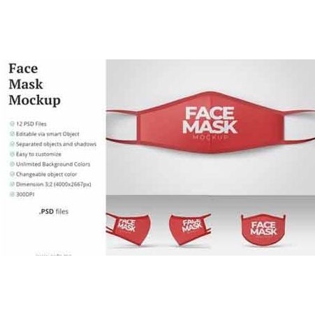 Face Mask Mockup I PSD I Photoshop I Template Photoshop | Shopee Malaysia