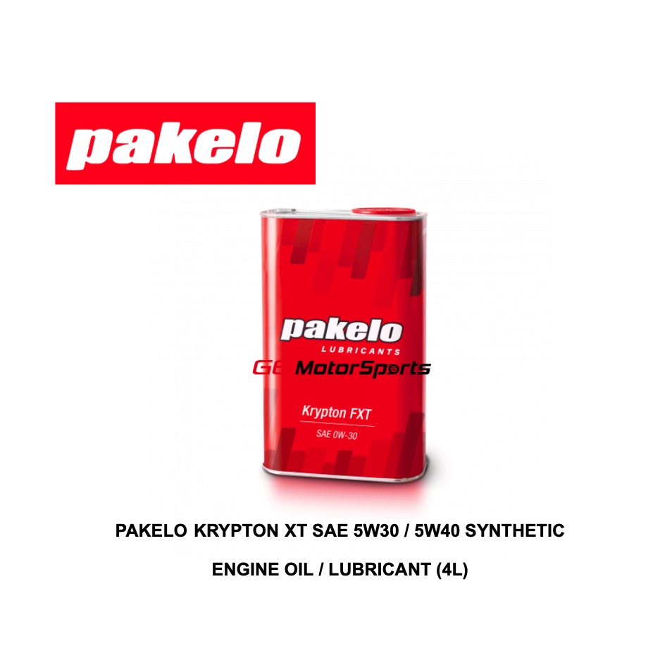PAKELO KRYPTON XT SAE 5W30 / 5W40 SYNTHETIC ENGINE OIL /LUBRICANT (4L ...
