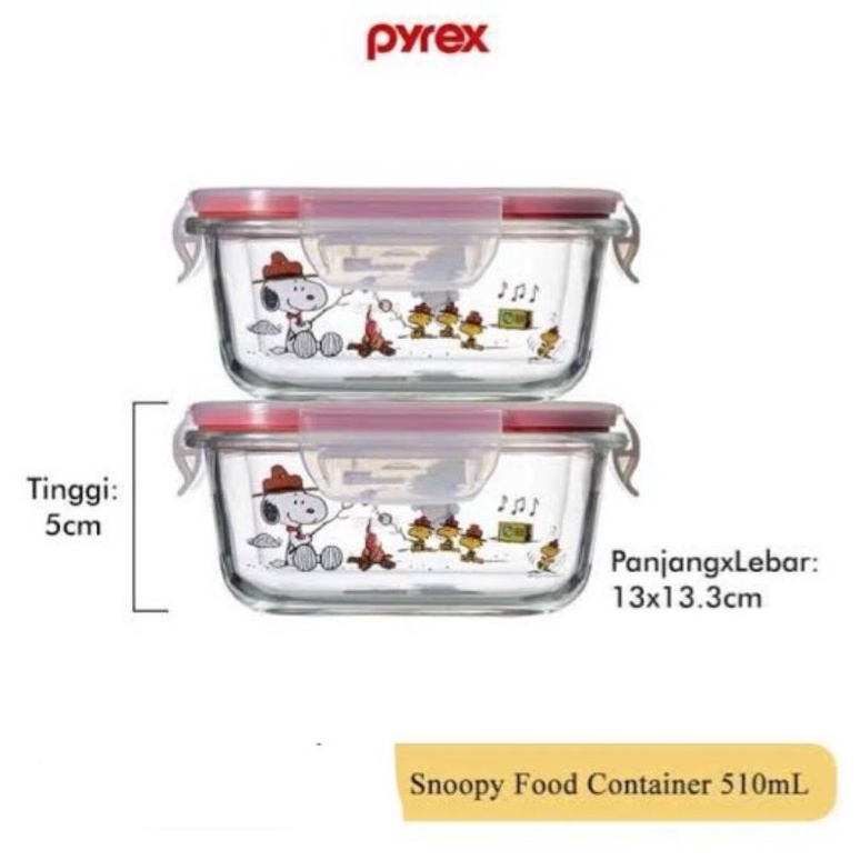 Pyrex Lunch Box/Food Container - Square Set 2pcs | Shopee Malaysia