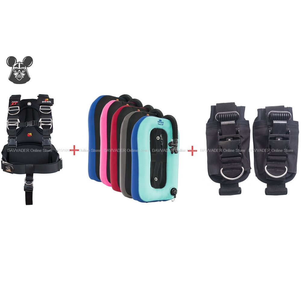 DIVE RITE Set TransPac XT Harness Diving BCD + Travel EXP Wing + Weight ...