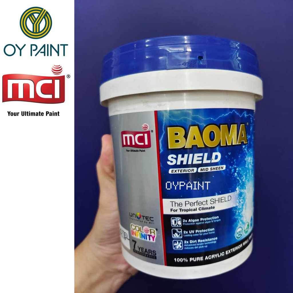 1L CAT DINDING LUAR KUNING (MCI BAOMA SHIELD) | Shopee Malaysia