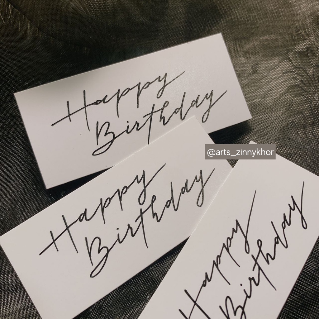 DIY Custom Art Card Handwriting Calligraphy Greeting Cards Birthday ...