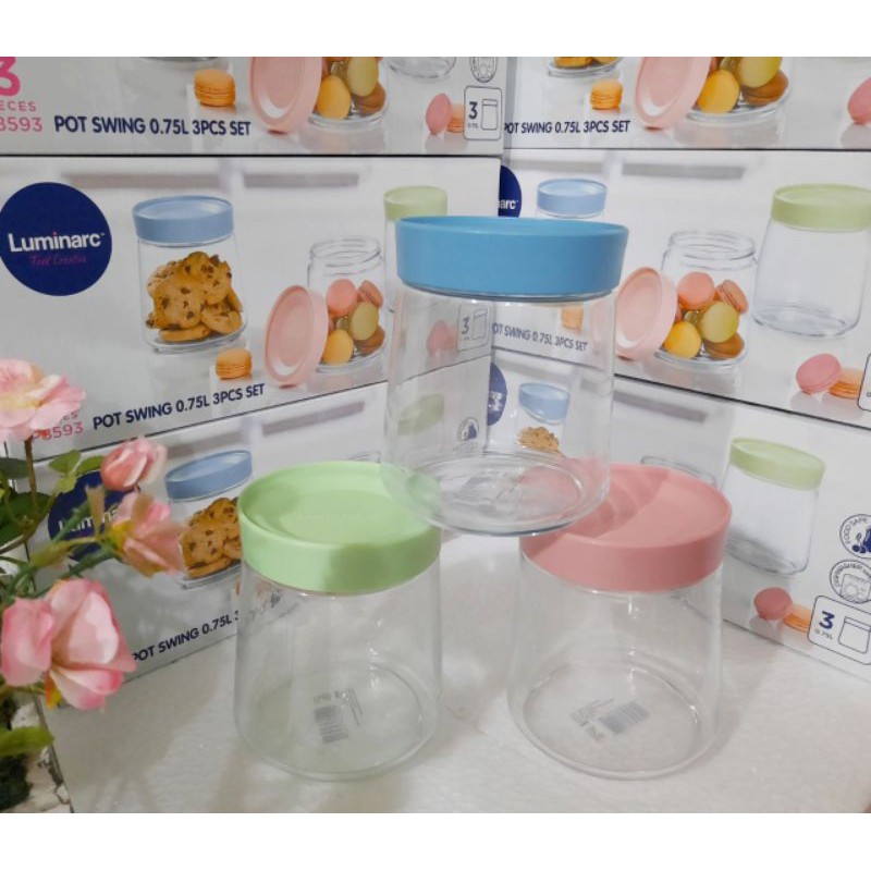 Luminarc Pot Swing 750ml 3pcs Set (air tight) | Shopee Malaysia