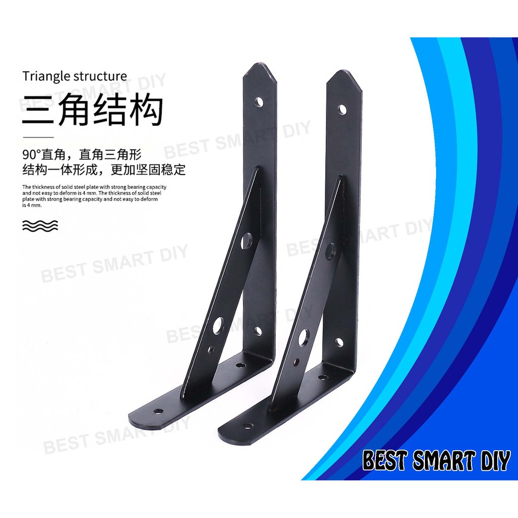 DIY IRON L SHAPE WALL SHELF BRACKETS Wall Shelf Bracket Shelf DIY Home ...