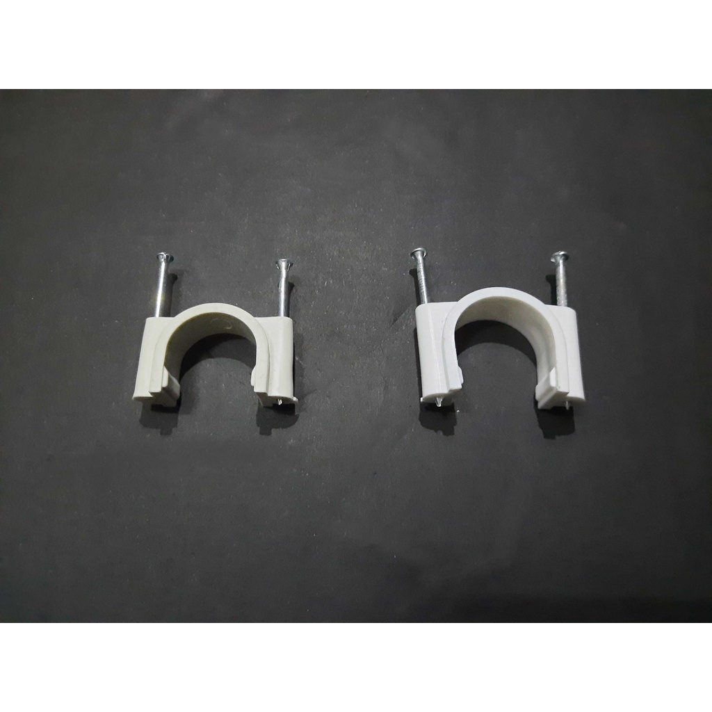 PVC Double Cable Clip/ PVC U Clip/ Cable Nail Clips/ PVC Water Pipe Clip/ PVC Conduit Pipe Clip ...
