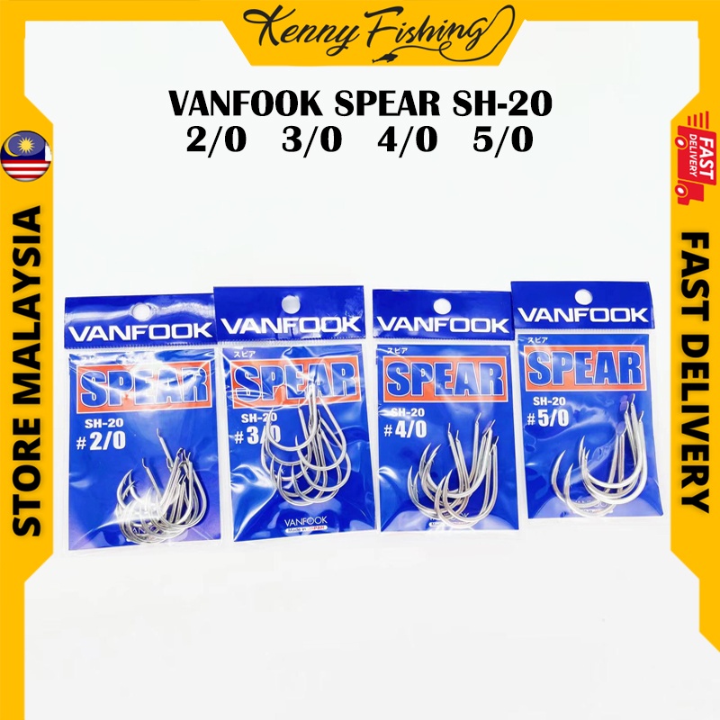 VANFOOK SPEAR SH-20 （MADE IN JAPAN ）JIGGING SINGLE FISHING HOOK / MATA KAIL / JIGGING HOOK ...