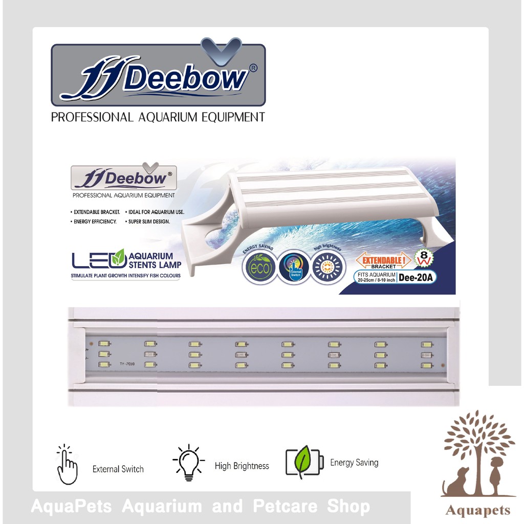 Deebow DEE-20A LED Aquarium Stents Light (8W)(20cm-25cm) | Shopee Malaysia