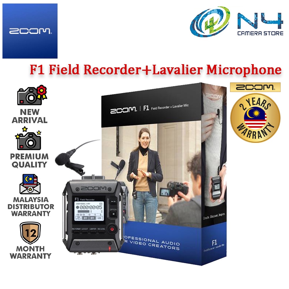 Zoom F1-LP Field Recorder Lavalier Mic [Original Zoom Warranty] | Shopee Malaysia