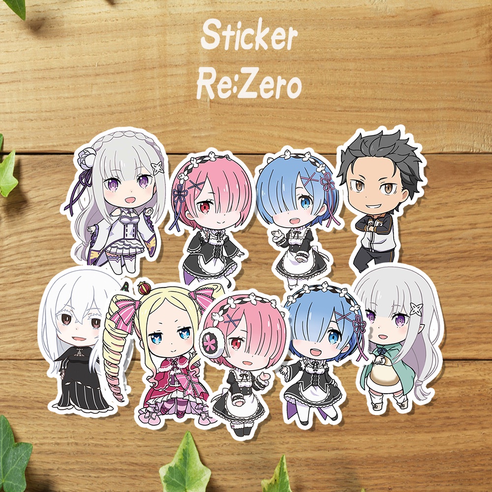 Anime Re Zero Sticker / Anime Re:Zero Emilia Rem Sticker Pack | Shopee ...