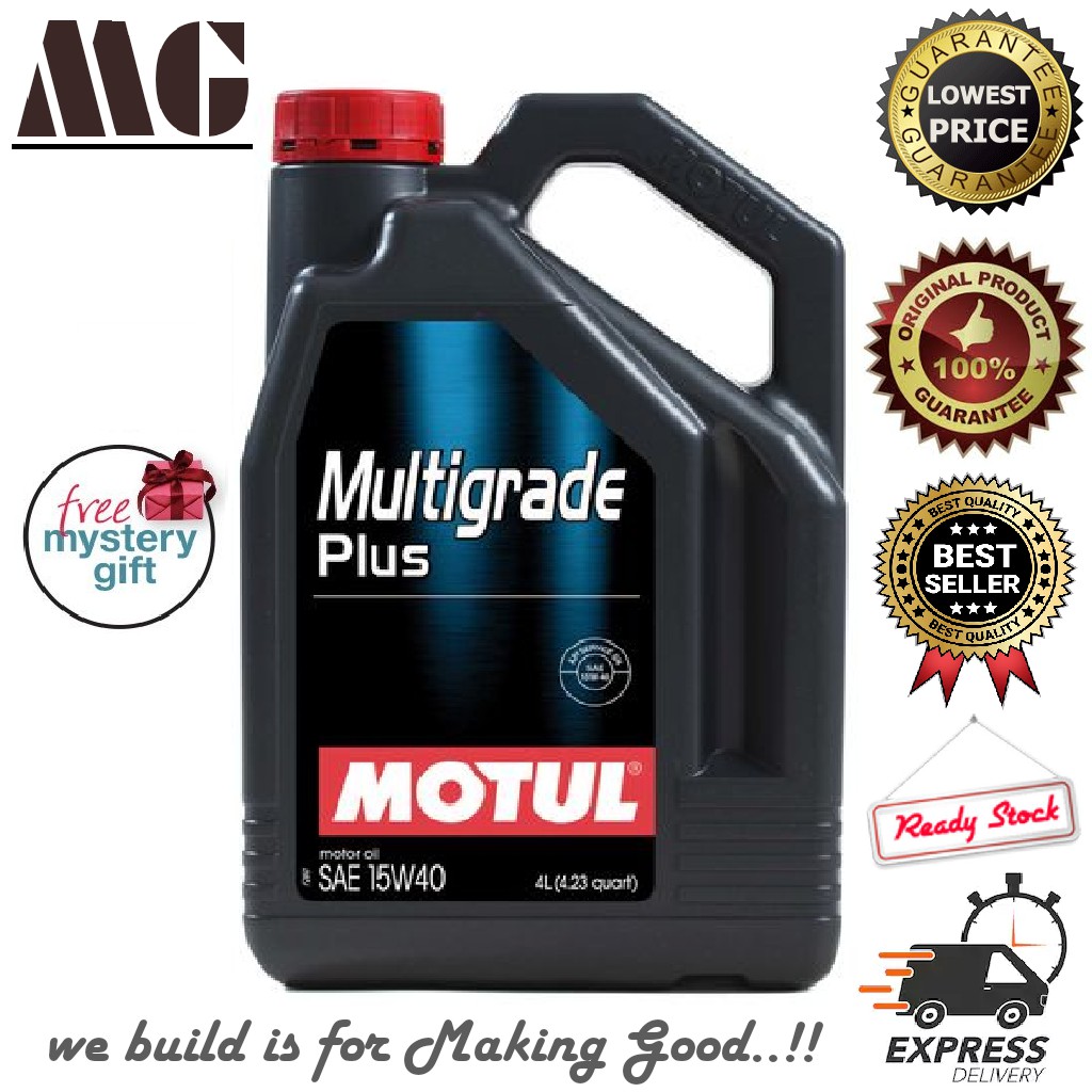 MOTUL MULTIGRADE PLUS 15W40 MINERAL GASOLINE AND DIESEL ENGINE OIL 4L ...