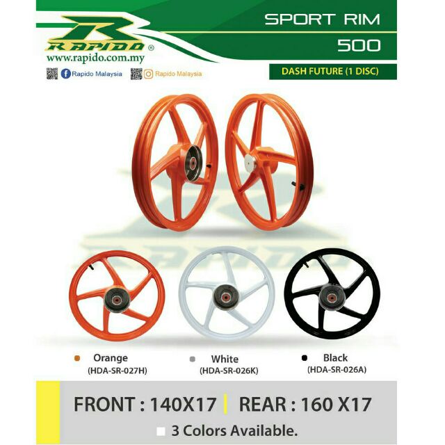 Dash Sport Rim Rapido 500 1 Disc | Shopee Malaysia