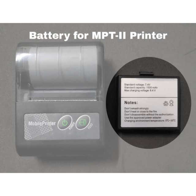 Replacement Battery for MPT-2 mpt2 mpt-ii Mini Bluetooth Thermal ...
