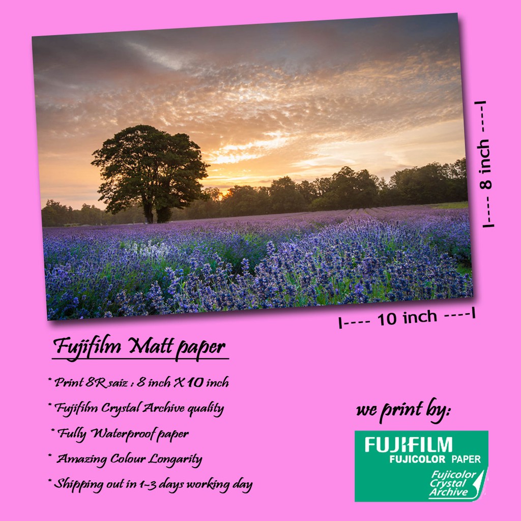 Print Photo 8R (8''x10'') saiz(Fujifilm Matt / Glossy Paper) | Shopee ...